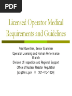 Medical Assessment for Nuclear Operators | PDF | Nuclear Regulatory ...