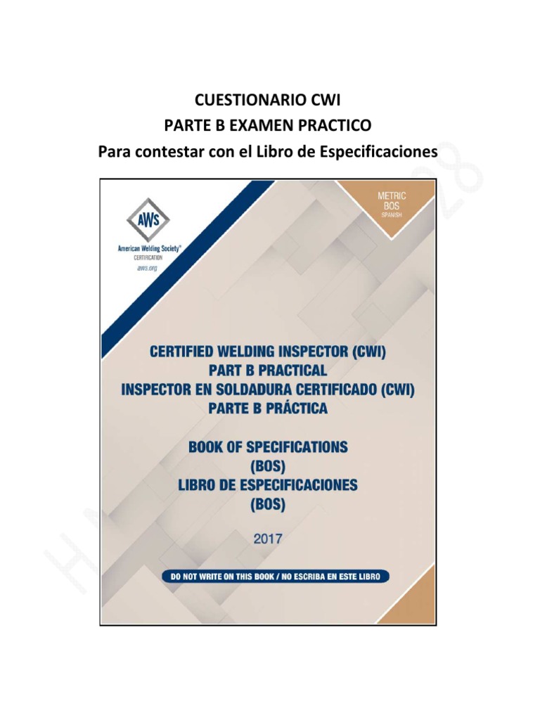 Cuestionario Cwi Parte B Practica | PDF | Construcción | Soldadura