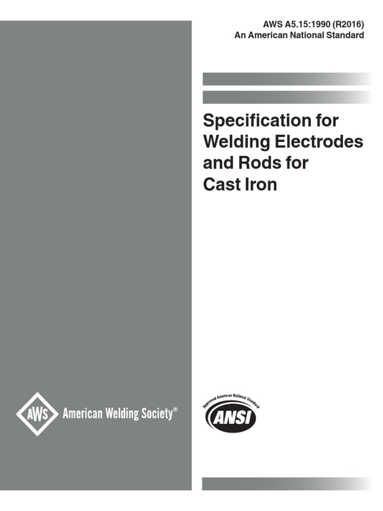 Aws A5.15 (1990 R2016) | PDF | Welding | Construction