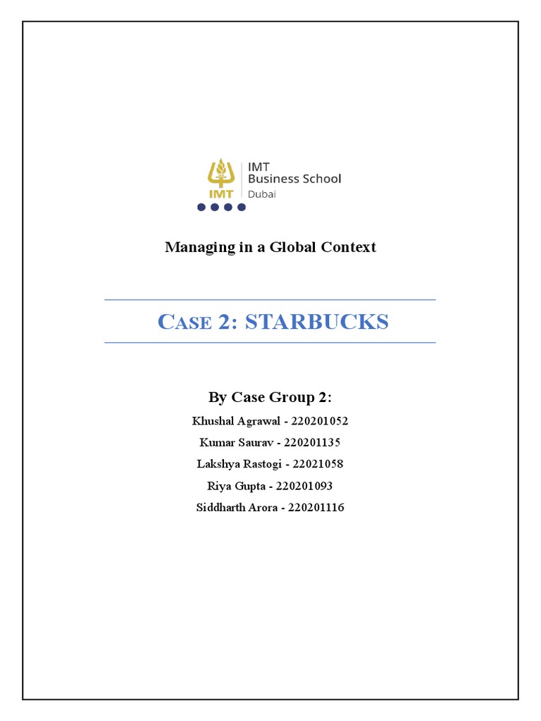 Case 2 Starbucks - Case Group 2 | PDF | Starbucks | Brand
