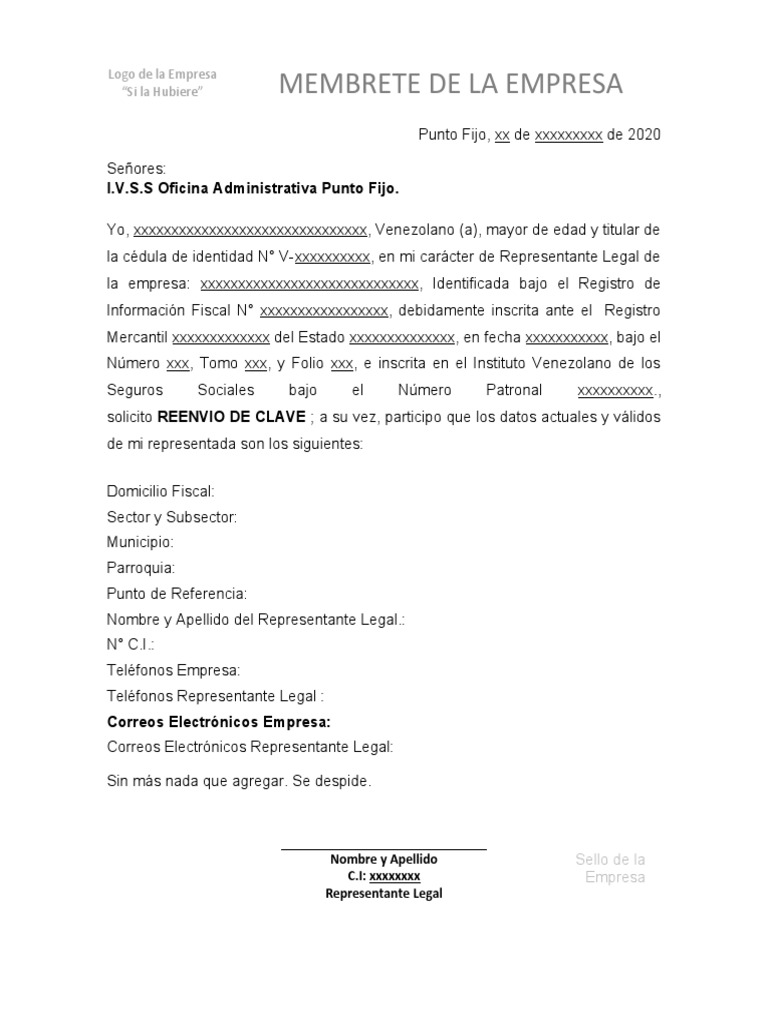 Modelo SOLICITUD DE REENVIO DE CLAVE | PDF