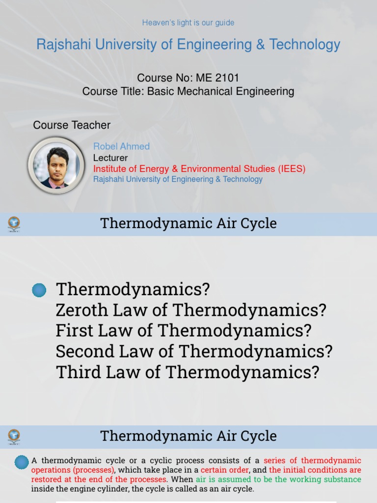 Thermodynamic Air Cycle Overview | PDF | Heat | Thermodynamics