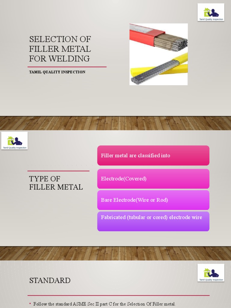 Selection of Filler Metal For Welding | PDF | Construction | Welding