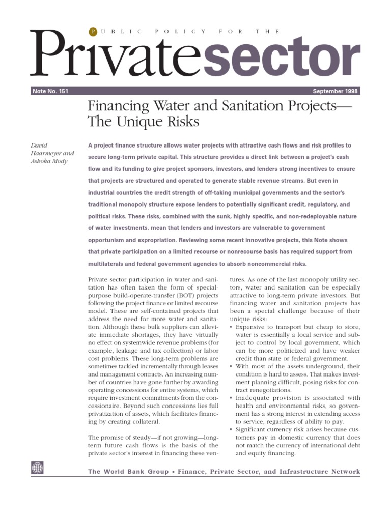 Water PPP | PDF | Debt | Loans