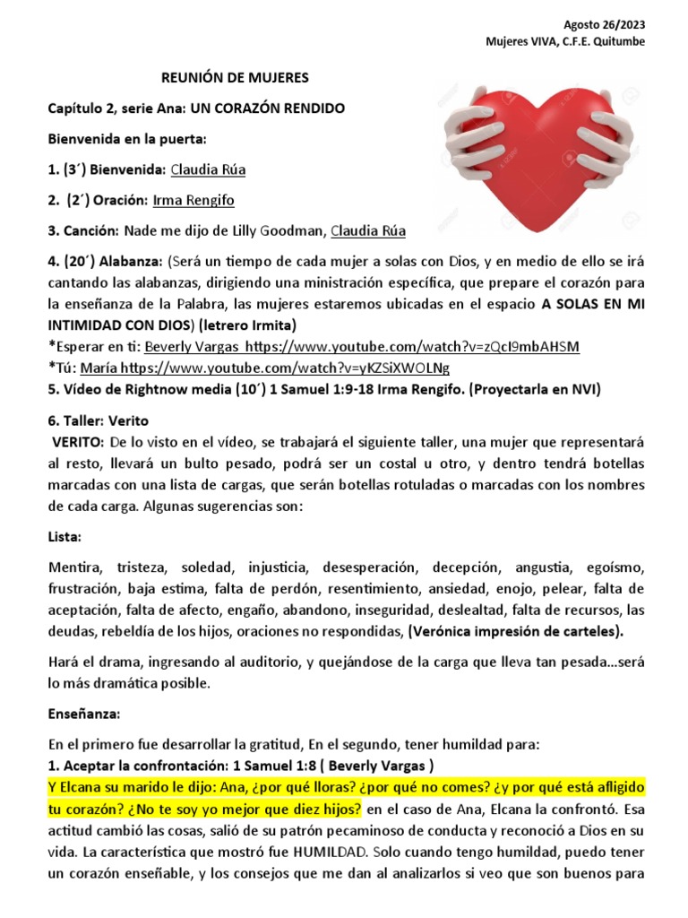 CAPÍTULO 2 UN CORAZÓN RENDIDO Edit 26 de Agosto | PDF | Estudios de ...