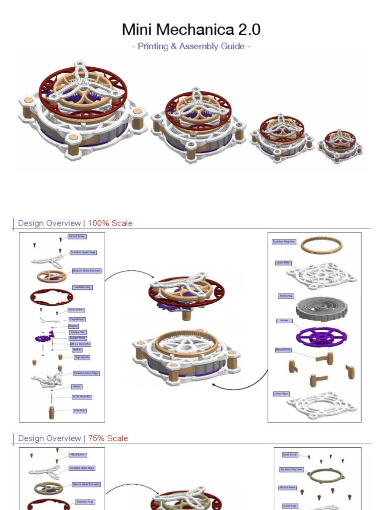 Mini Mechanica 2 Assembly Guide 150922 | PDF | Clock | Horology