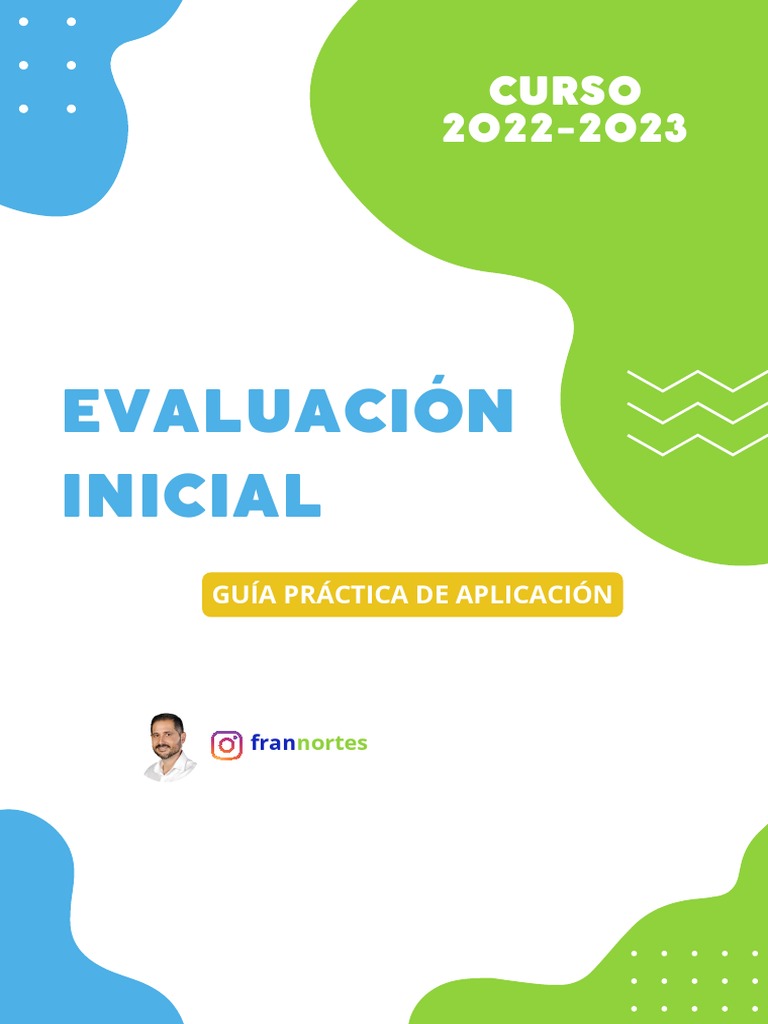 Guia Practica de Aplicacion Evaluacion Inicial 2022-2023 | PDF | Evaluación | Maestros