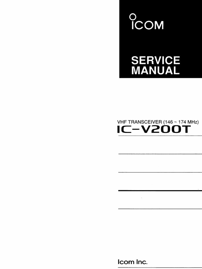 Icom Ic-V200t SM | PDF