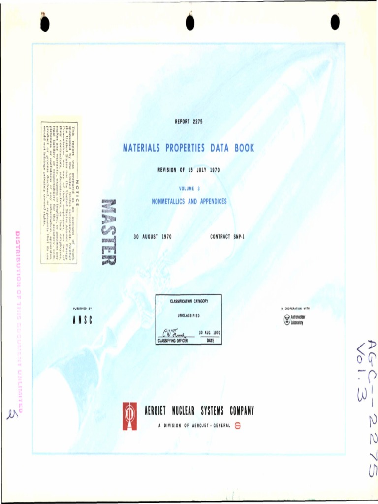 AGC - 2275 Materials Properties Data Book - 3 Nonmetallics | PDF ...