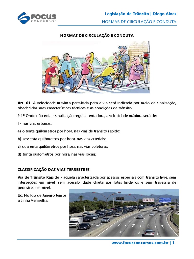 Normas de Circulação de Conduta Art. 60 Ao 62 | PDF | Tráfego ...