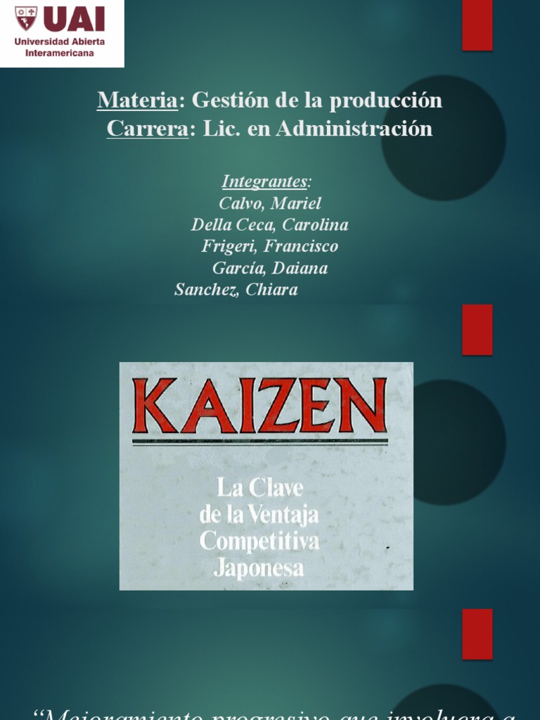 Capitulo - Kaizen | PDF | Calidad (comercial) | Producción y fabricación