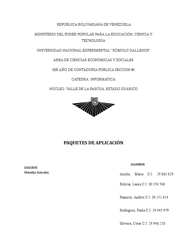 Informatica Paquetes de Aplicacion Infomer | PDF | Software de la ...