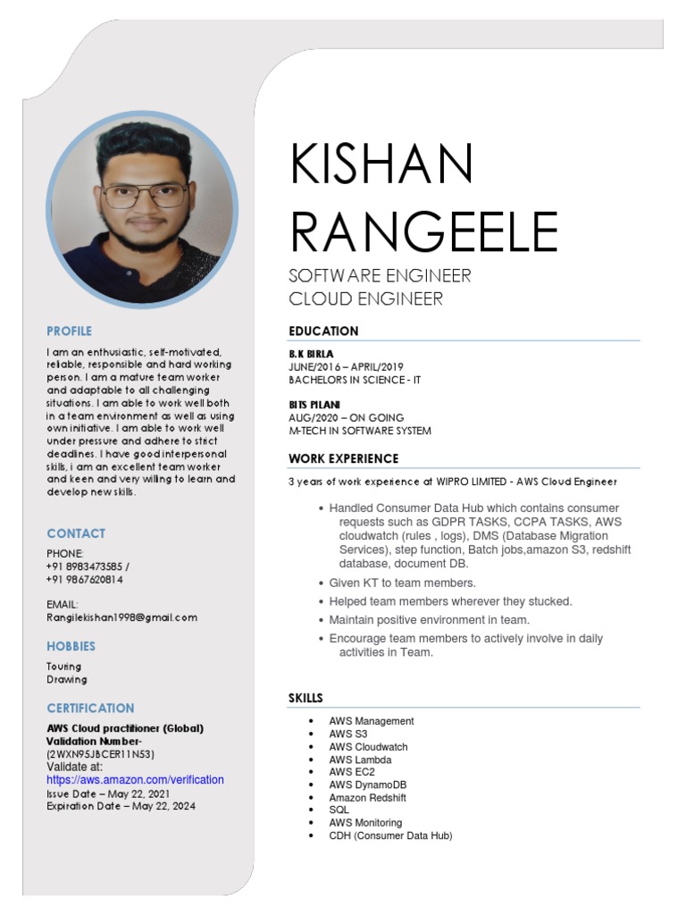 Kishan Rangeele Resume | PDF Kishan Rangeele Resume | PDF