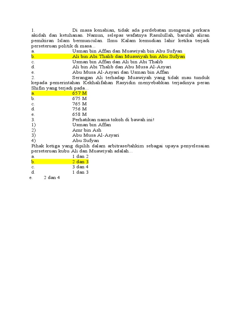 01 Aliran Ilmu Kalam Dalam Peristiwa Tahkim Pdf