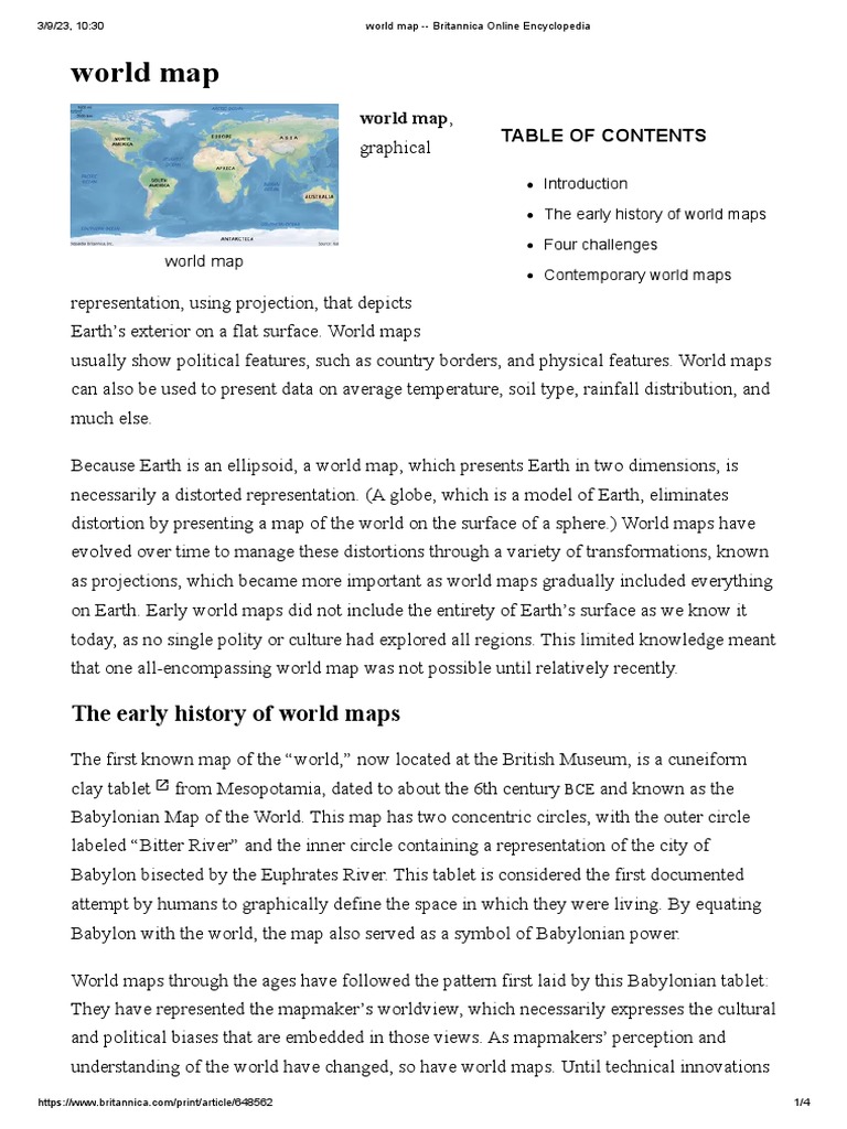 World Map - Britannica Online Encyclopedia | PDF