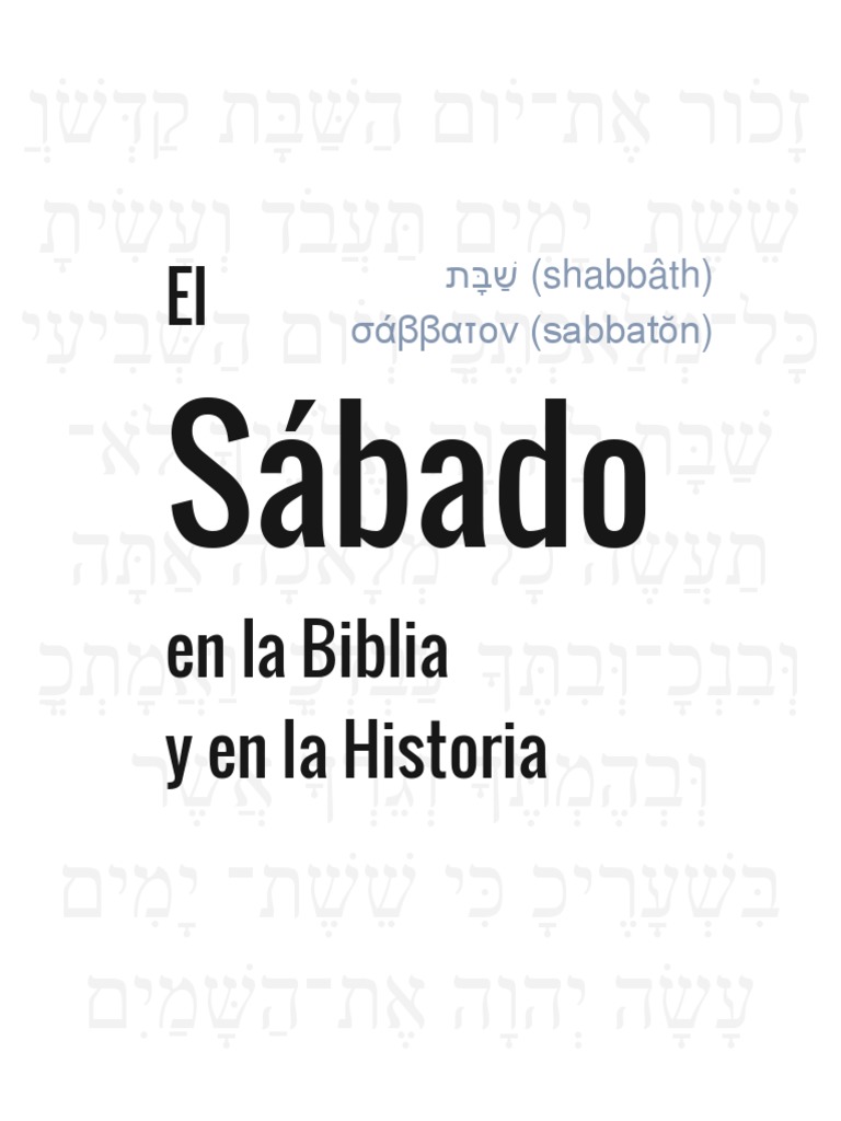 shabbát El Sábado en la Biblia y en la Historia | PDF