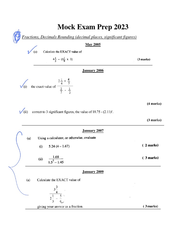 Mock Exam Prep 2023 (1) - 230129 - 174600 | PDF