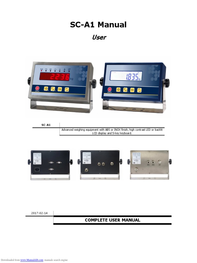 SC-A1 User Manual | PDF | Computer Keyboard | Weight