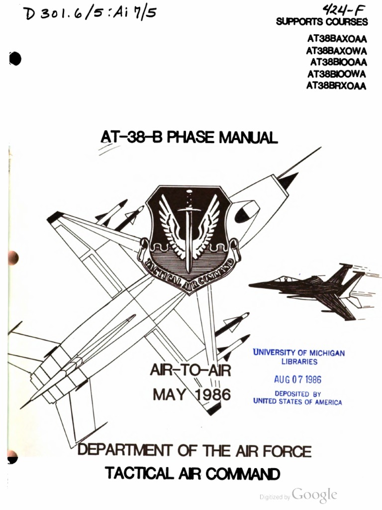 At-38B Phase Manual | PDF | Air Supremacy | Aerospace Engineering