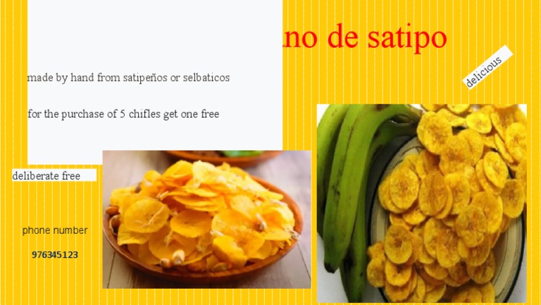 Chifle de Platano de Satipo | PDF