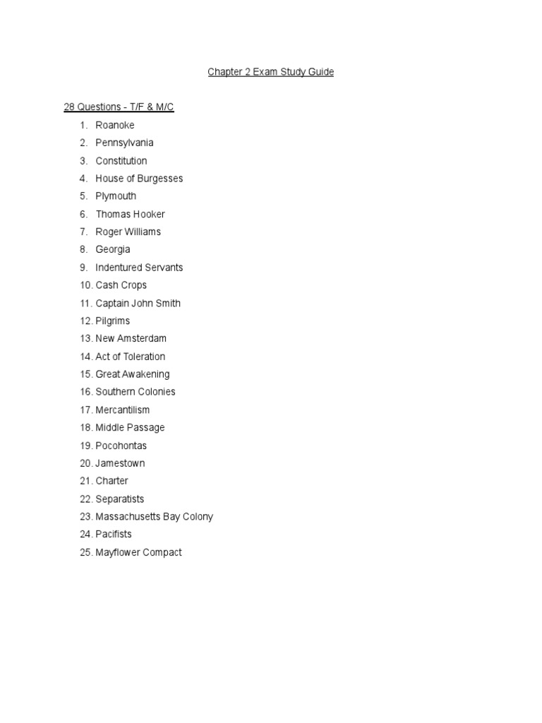 Colonial America Study Guide | PDF | Science & Mathematics | History