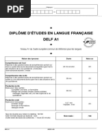 Exemple Examen A1 Adulte Delf | PDF
