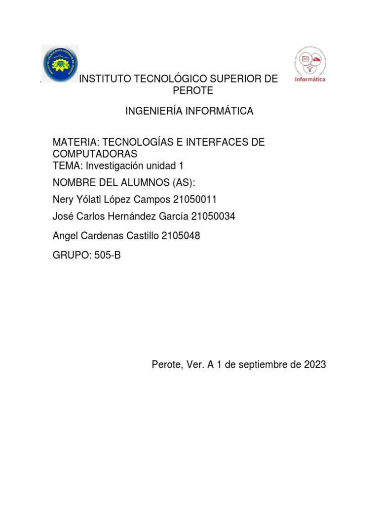 Inv U1 TIC | PDF | Computers