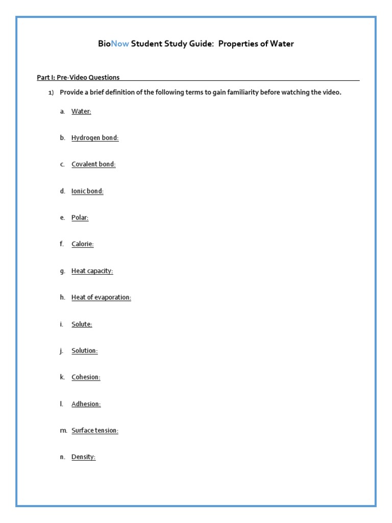 Properties of Water Activity | PDF | Water | Properties Of Water