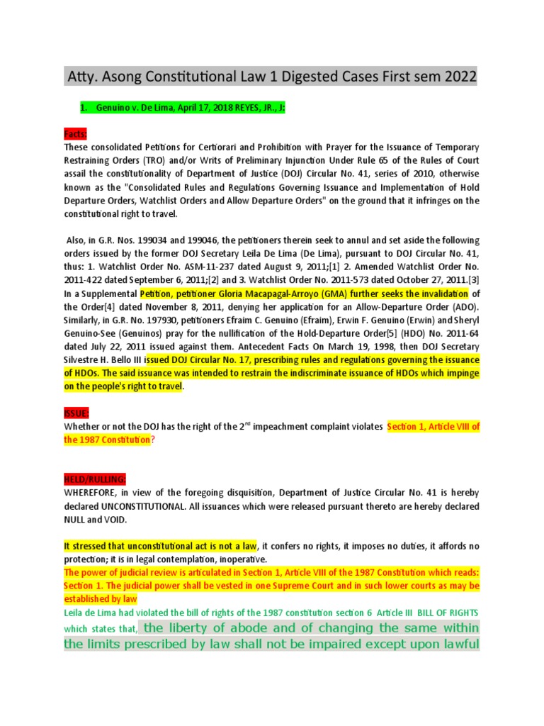 Constitutional 1 Case Digest | PDF | Initiative | Legal Education