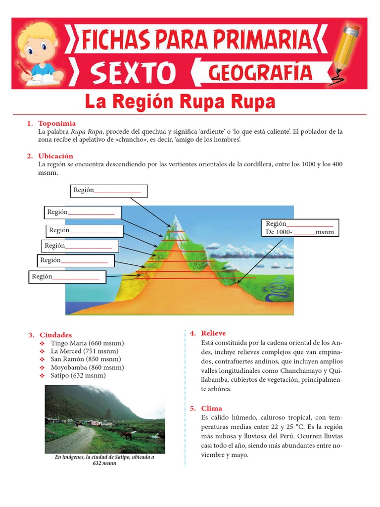 La-Región-Rupa-Rupa-o-Selva-Alta-para-Sexto-Grado-de-Primaria-1 | PDF