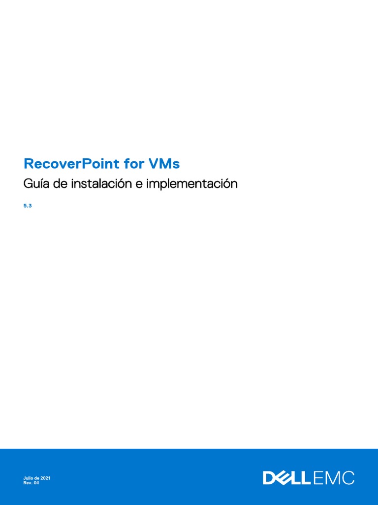 RecoverPoint For VM 5.3 Installation and Deployment Guide - 01 | PDF | Grupo de computadoras ...