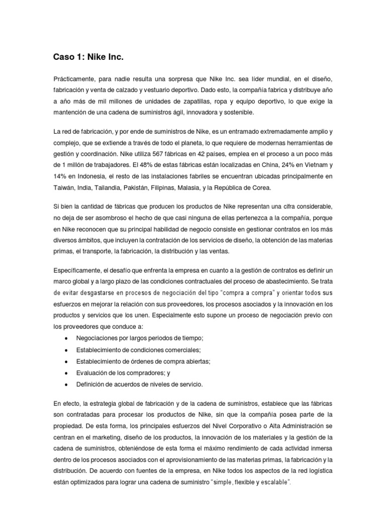 CasosExamen2 964fd42aeecc | PDF | Nike | Las compras en línea