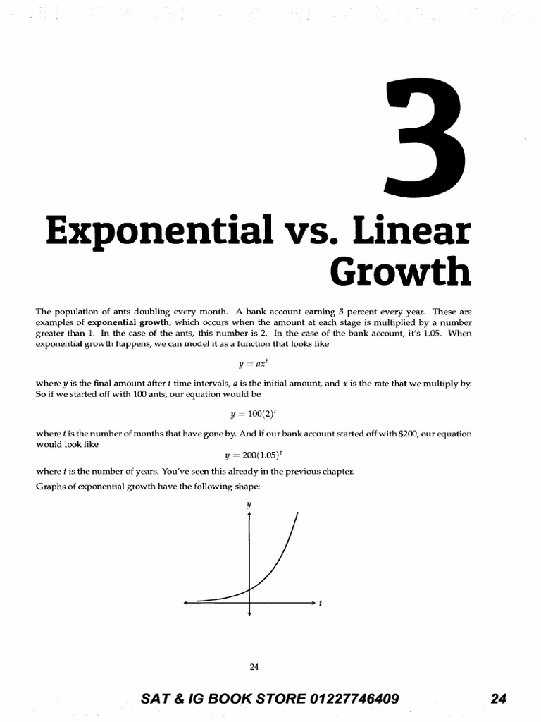 Exponential Vs Linear Growth | PDF