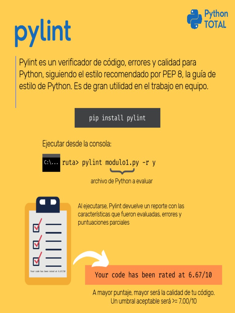 Mejora tu Código Python con Pylint | PDF
