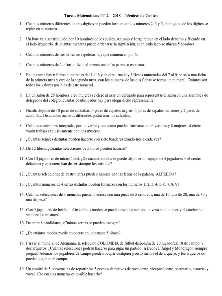 Tareas Matemáticas 11.2 - 1p | PDF | Zapato | Asociación de Futbol