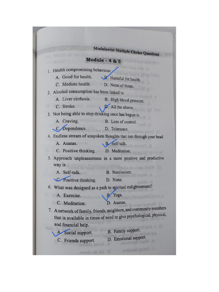 Module 4 and 5 SFH MCQ 21sfh29 | PDF