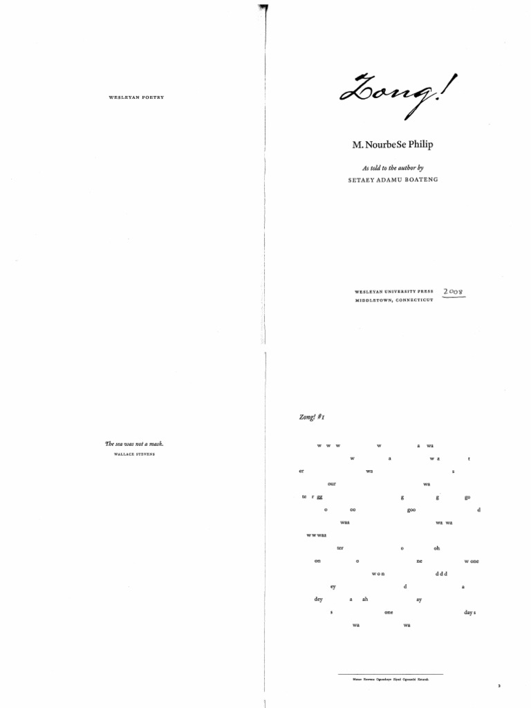 Zong - M. NourbeSe Philip | PDF