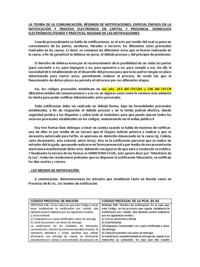 NOTIFICACIONES | PDF | Ley procesal | Sentencia (ley)
