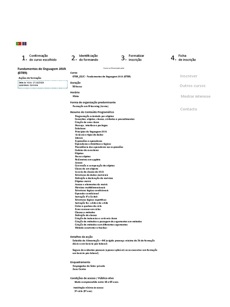 0789 Fundamentos Da Linguagem Java Pdf Classe Programação De 