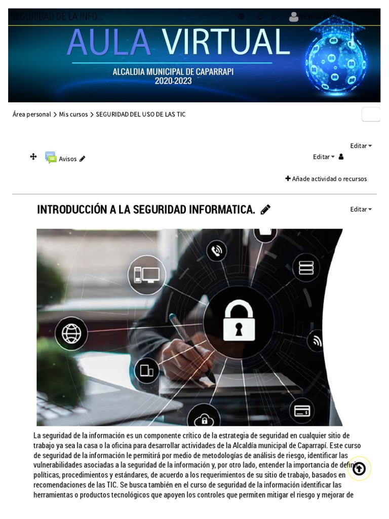 Curso - SEGURIDAD DE LA INFORMACIÓN | Descargar gratis PDF | Seguridad ...