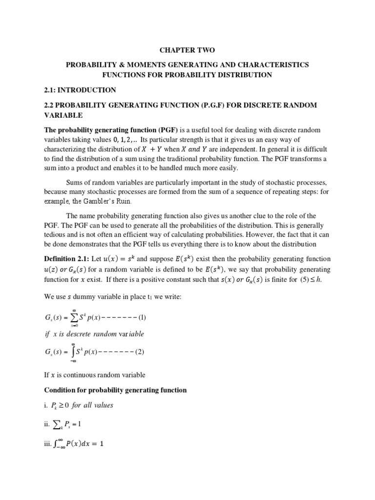 TB ch2 | PDF | Probability Distribution | Random Variable