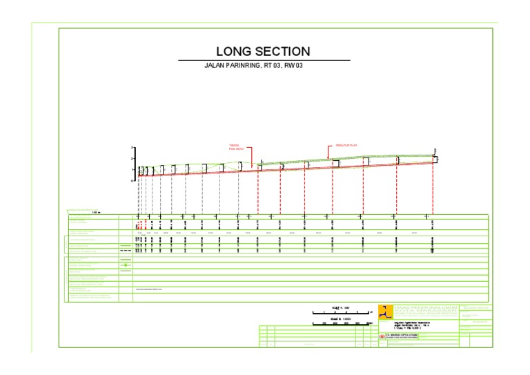 Long Section: Jalan Parinring, RT 03, RW 03 | PDF