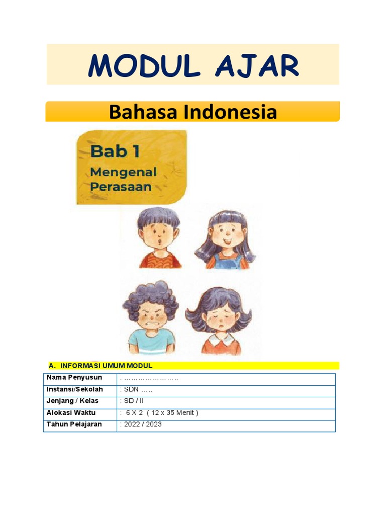 MA Bab 1 Mengenal Perasaan | PDF