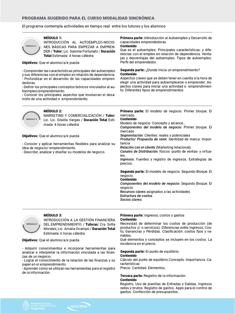 Programa Herramientas para Emprender | PDF | Iniciativa empresarial | Marketing