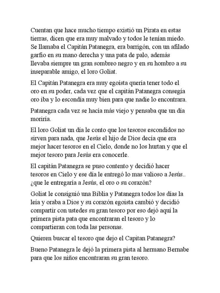 Cuento para La Busqueda de Tesoros | PDF