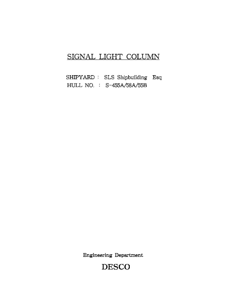 Signal Light Column | PDF