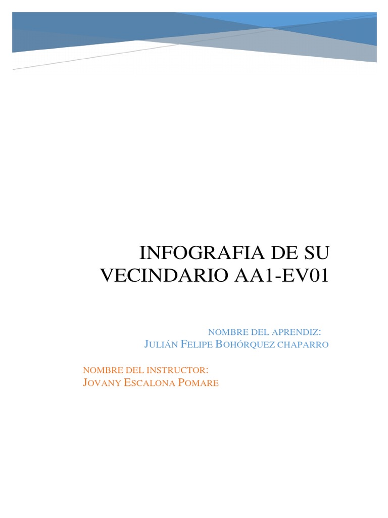 Infografia de Su Vecindario AA1-EV01 | PDF