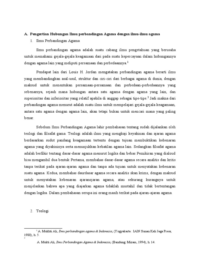 Pengertian Hubungan Ilmu Perbandingan Agama Dengan Ilmu | PDF Pengertian Hubungan Ilmu Perbandingan Agama Dengan Ilmu | PDF
