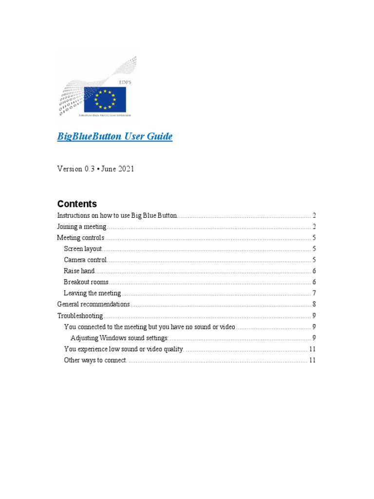 Bigbluebutton User Guide en | PDF | World Wide Web | Internet & Web