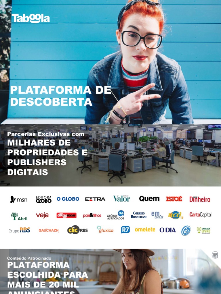 Taboola-MIDIA-Kit - 2022 Portugues (1) - Compressed | Download grátis PDF | Publicidade | Imagem